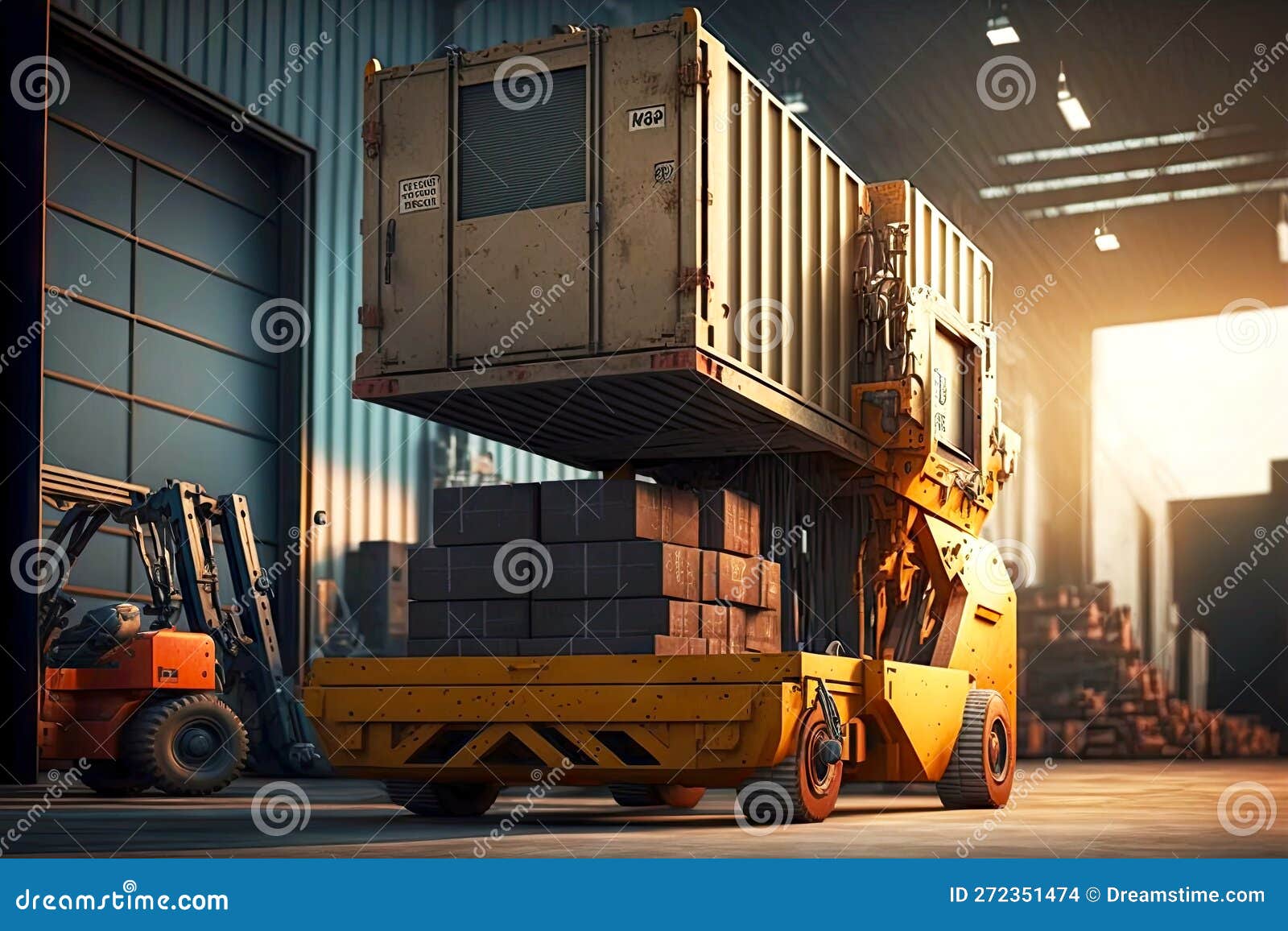 Loading Machine for Transportation of Goods and Goods in Industrial ...