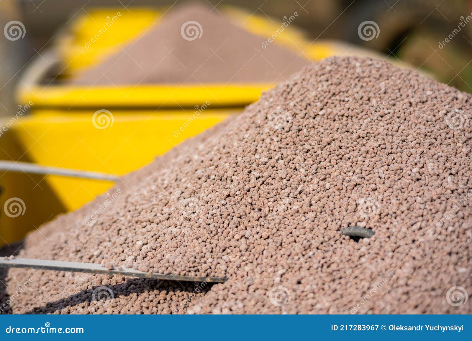 Loading of Mineral Fertilizer into the Hopper of the Sowing Unit Stock ...