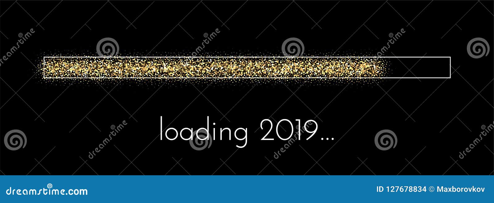 Loading 2019 New Year Creative Festive Poster. Stock Vector ...