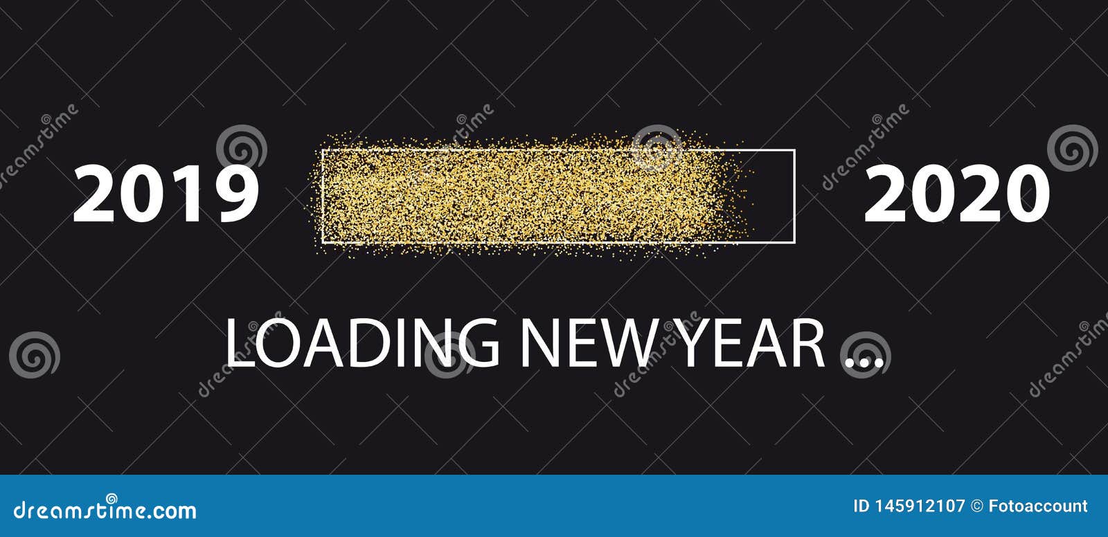 Loading New Year 2020 - Vector Illustration - Isolated on Black ...