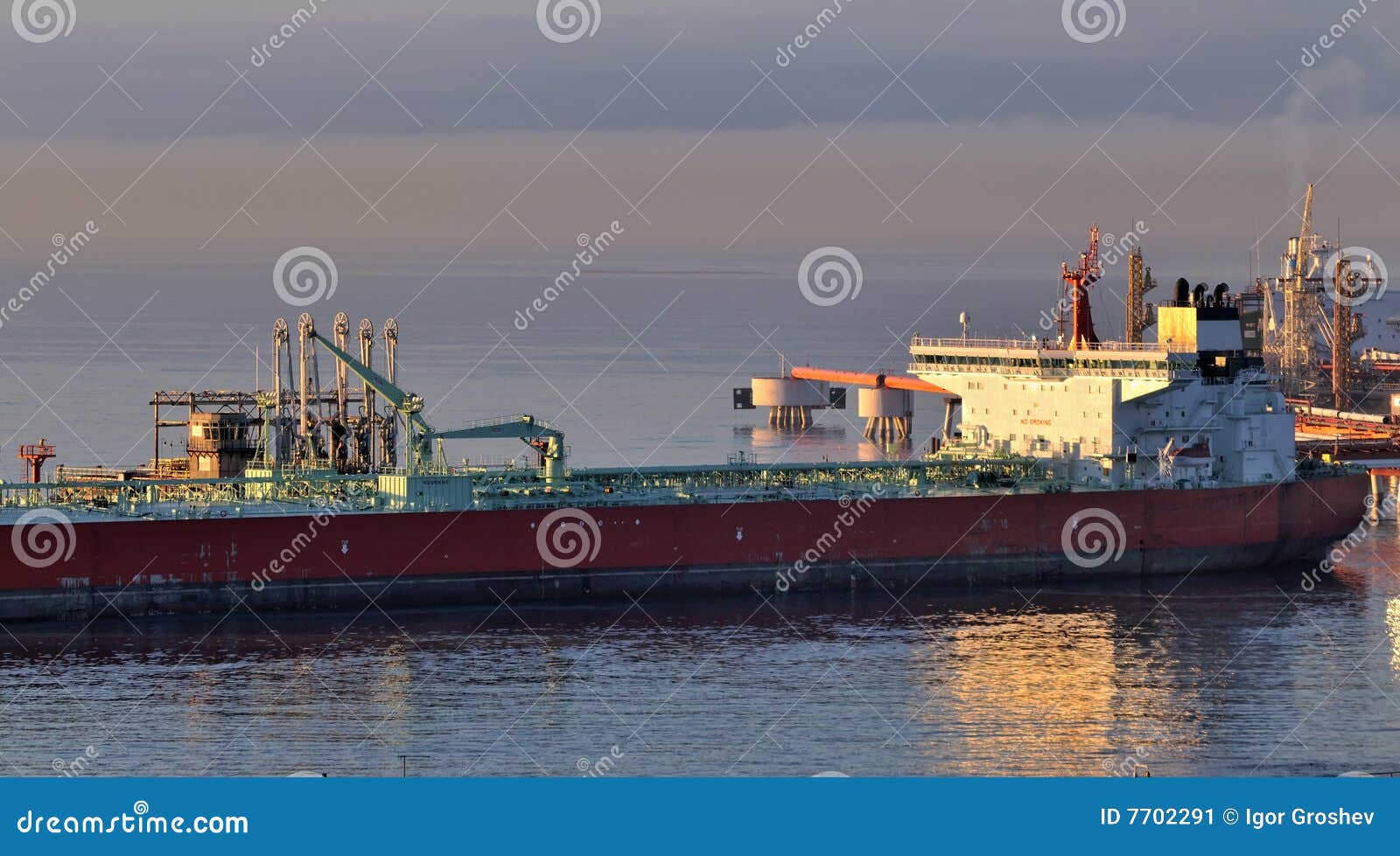 Loading oil tanker stock image. Image of terminal, pier - 7702291