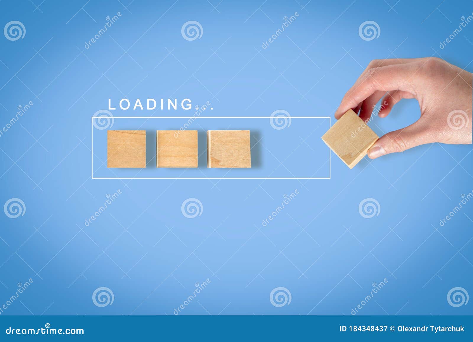 Loading Out Wooden Cubes with Your Hand Stock Image - Image of network ...