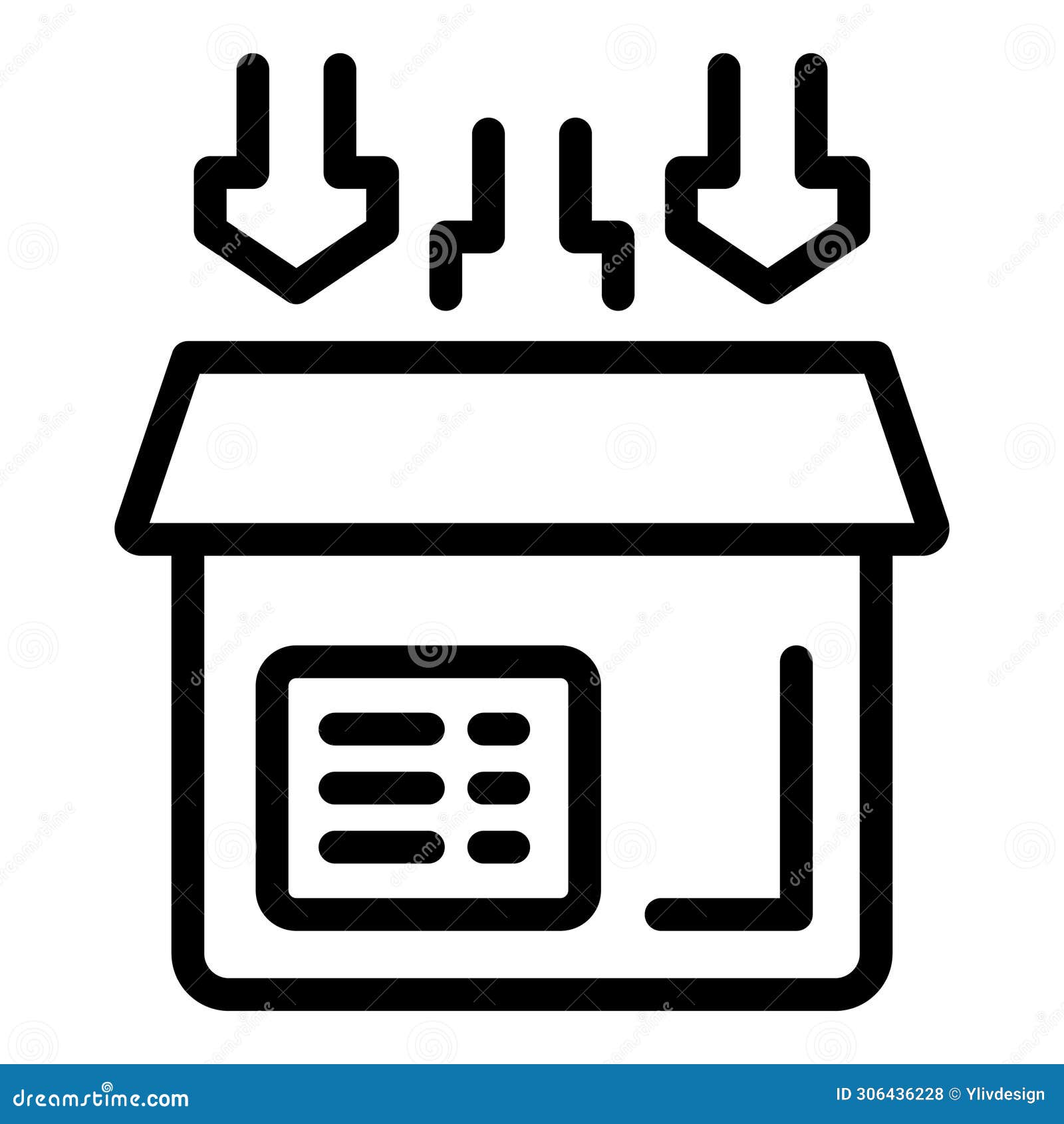 Loading Parcel Icon Outline Vector. Mover Cargo Box Stock Illustration ...