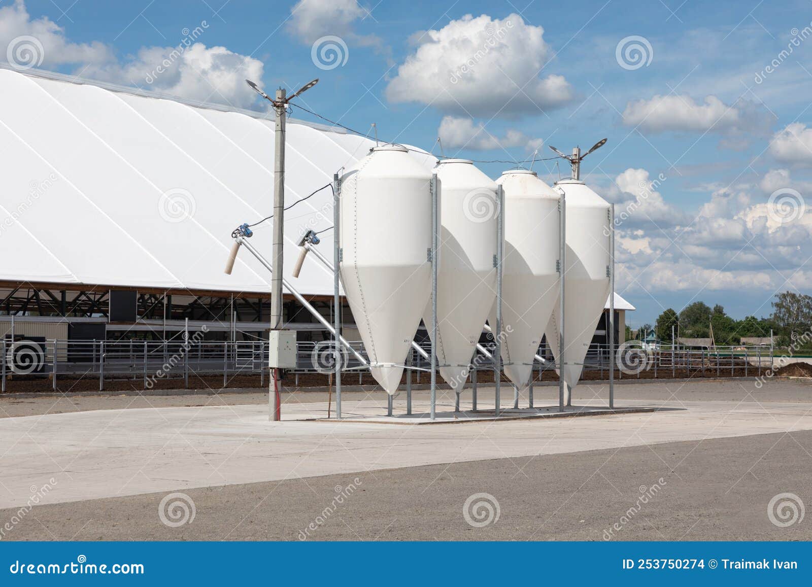 Loading Place for Feed for Livestock on a Modern Dairy Farm Stock Photo ...