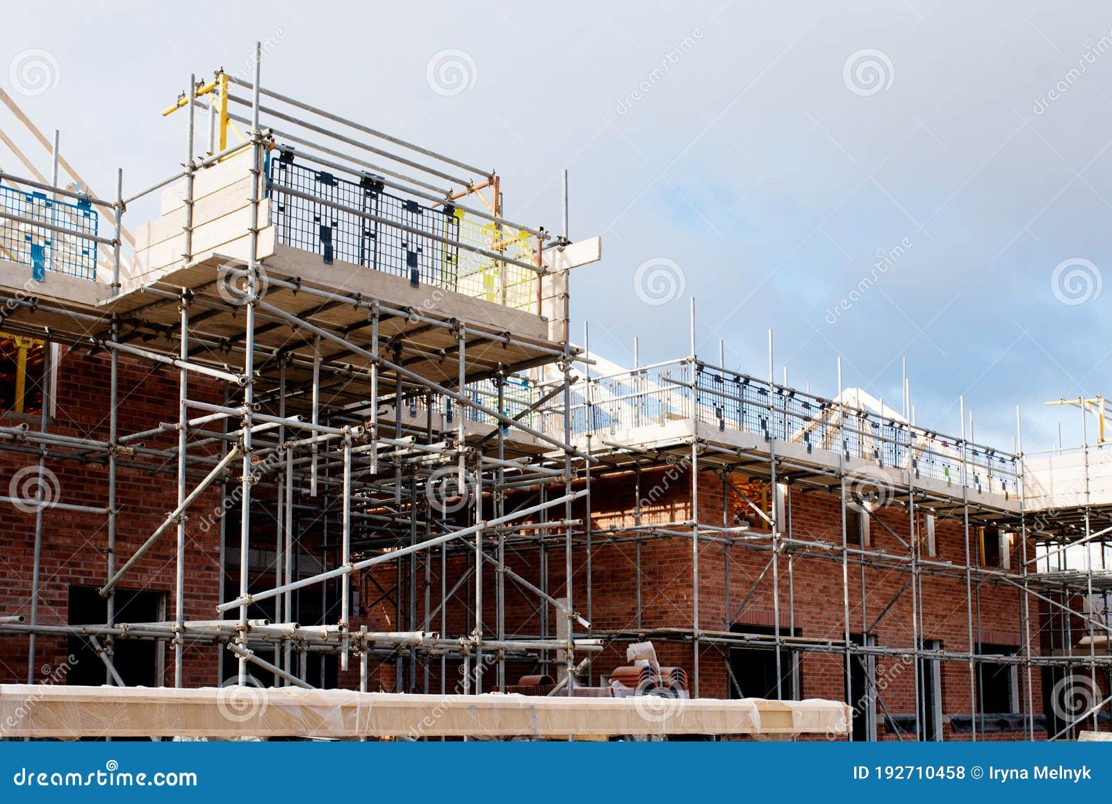 Loading Platform Made of Scaffold System on Housing Development ...