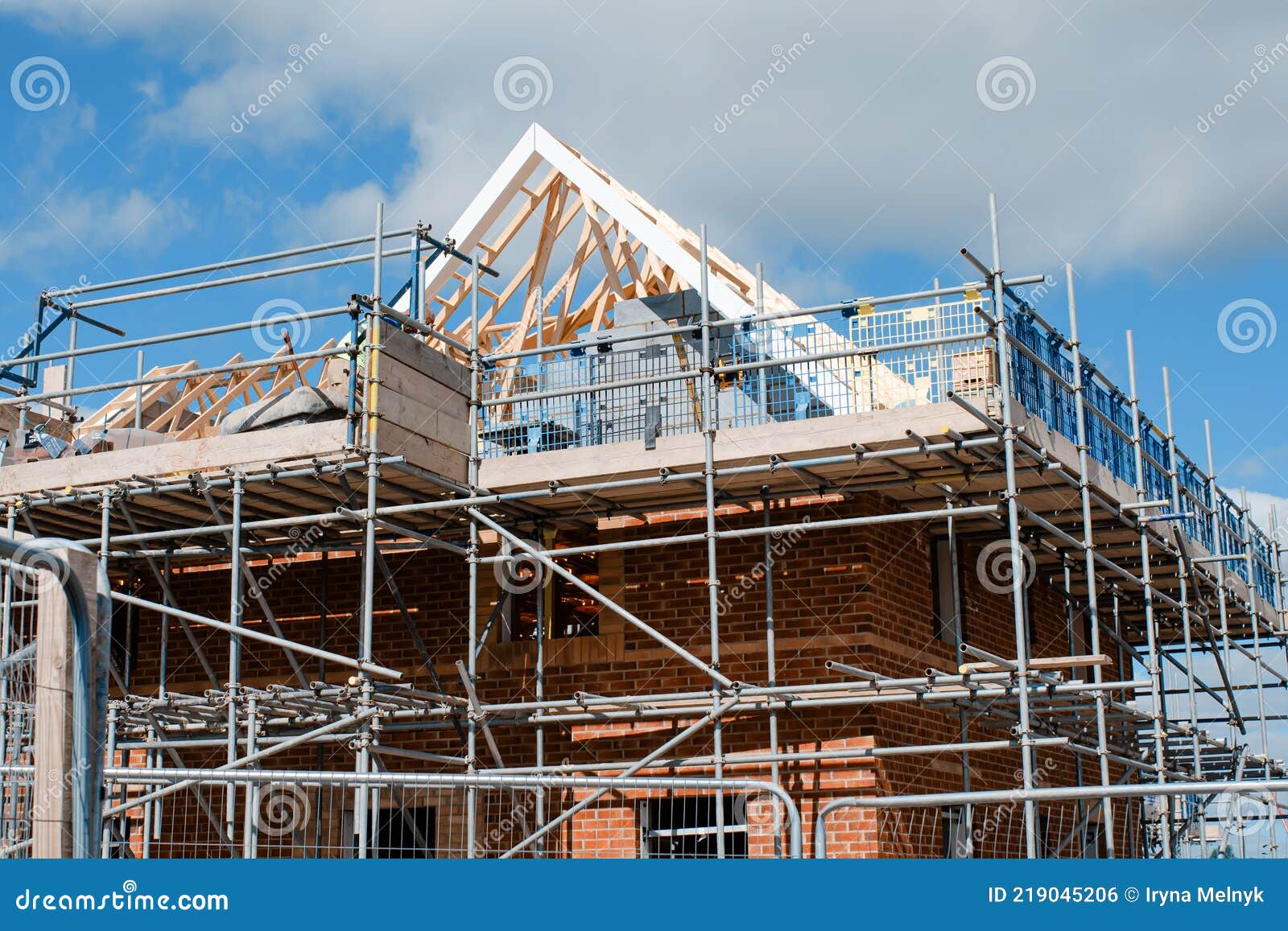 Loading Platform Made of Scaffold System on Housing Development ...