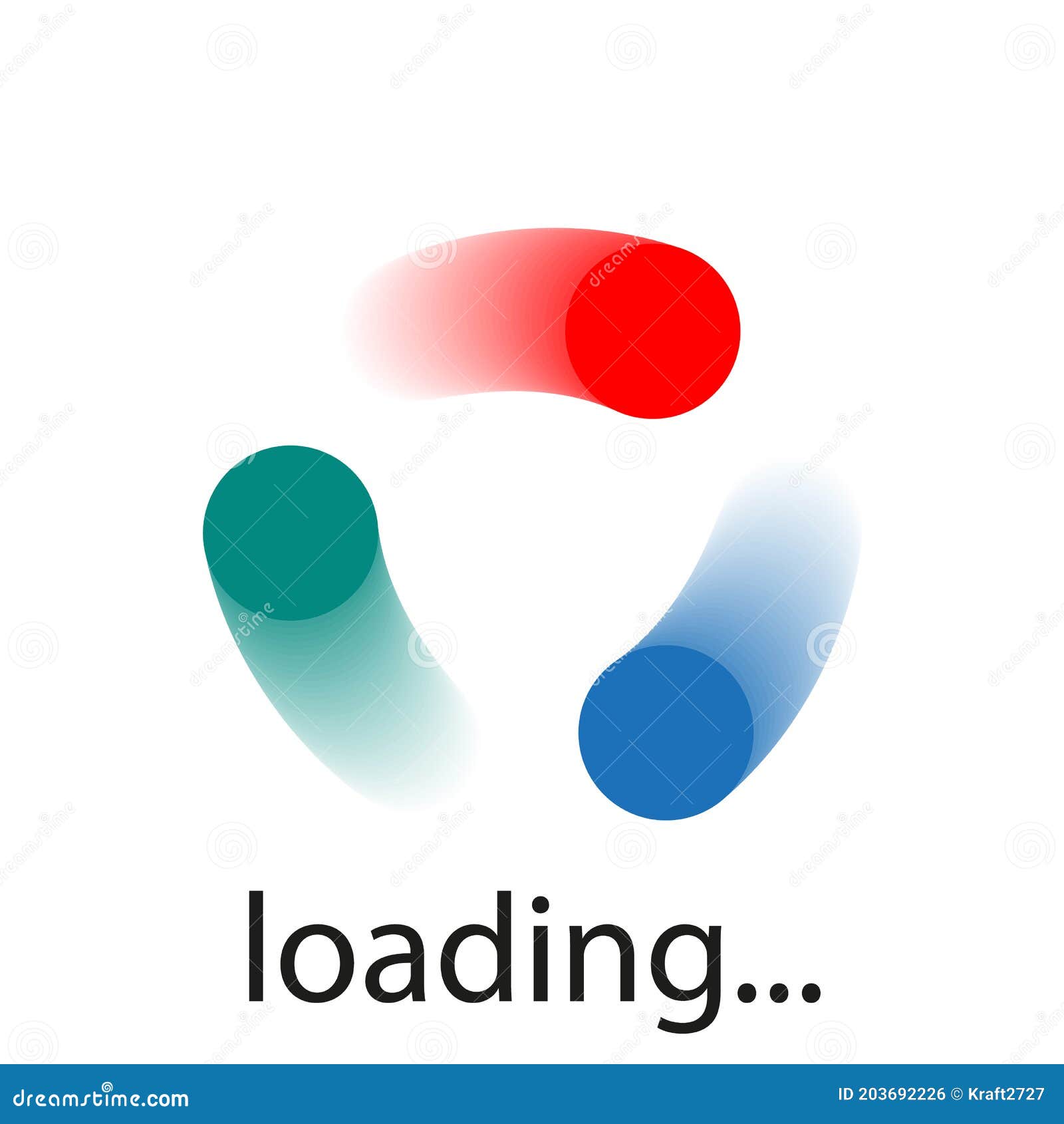 Loading points logo stock vector. Illustration of abstract - 203692226