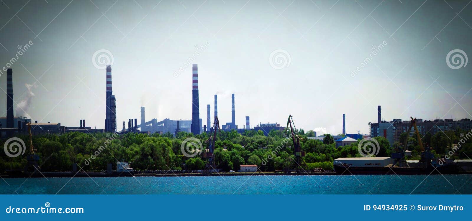 Loading Port Night View Royalty-Free Stock Photo | CartoonDealer.com ...