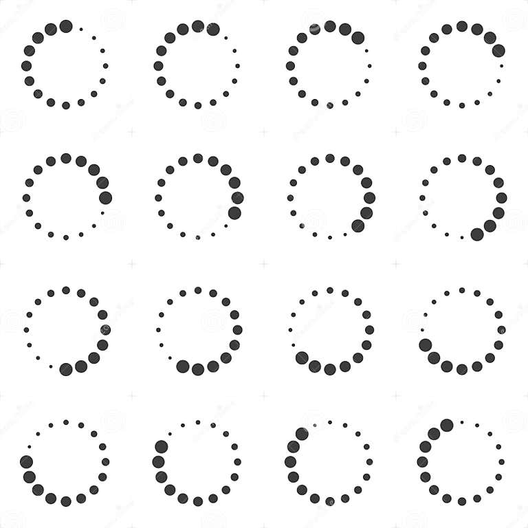 Loading or Preloaders Icon Set. Stock Vector - Illustration of ...