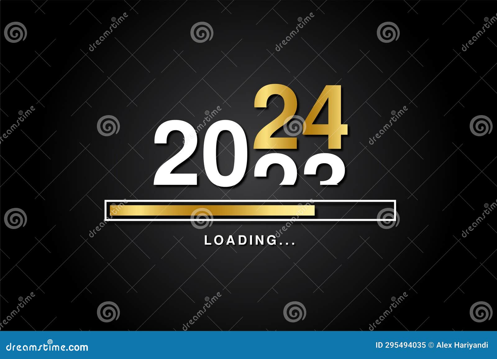 Loading Process Ahead of New Year 2024 Stock Vector - Illustration of ...