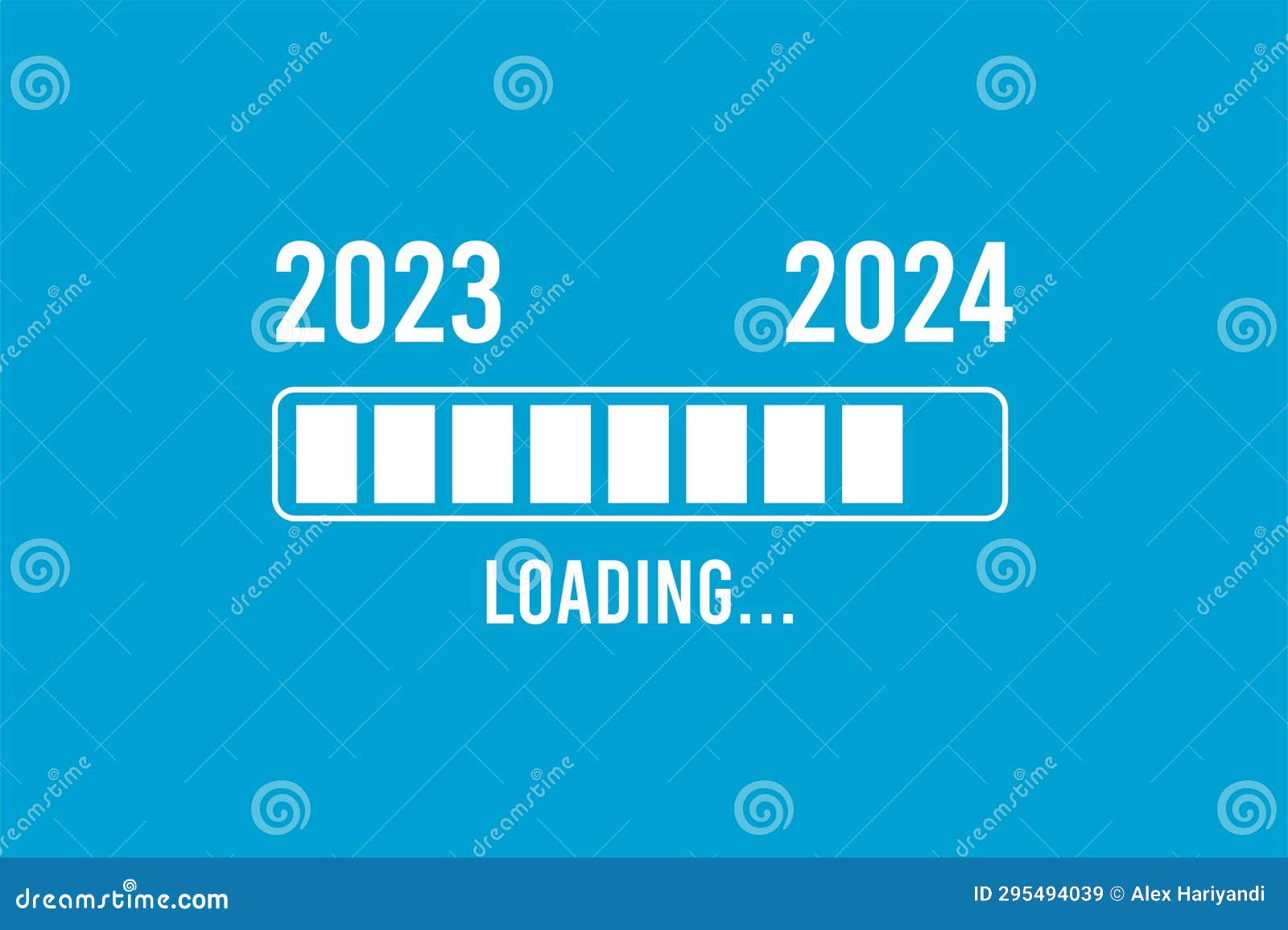 Loading Process Ahead of New Year 2024 Stock Vector - Illustration of ...