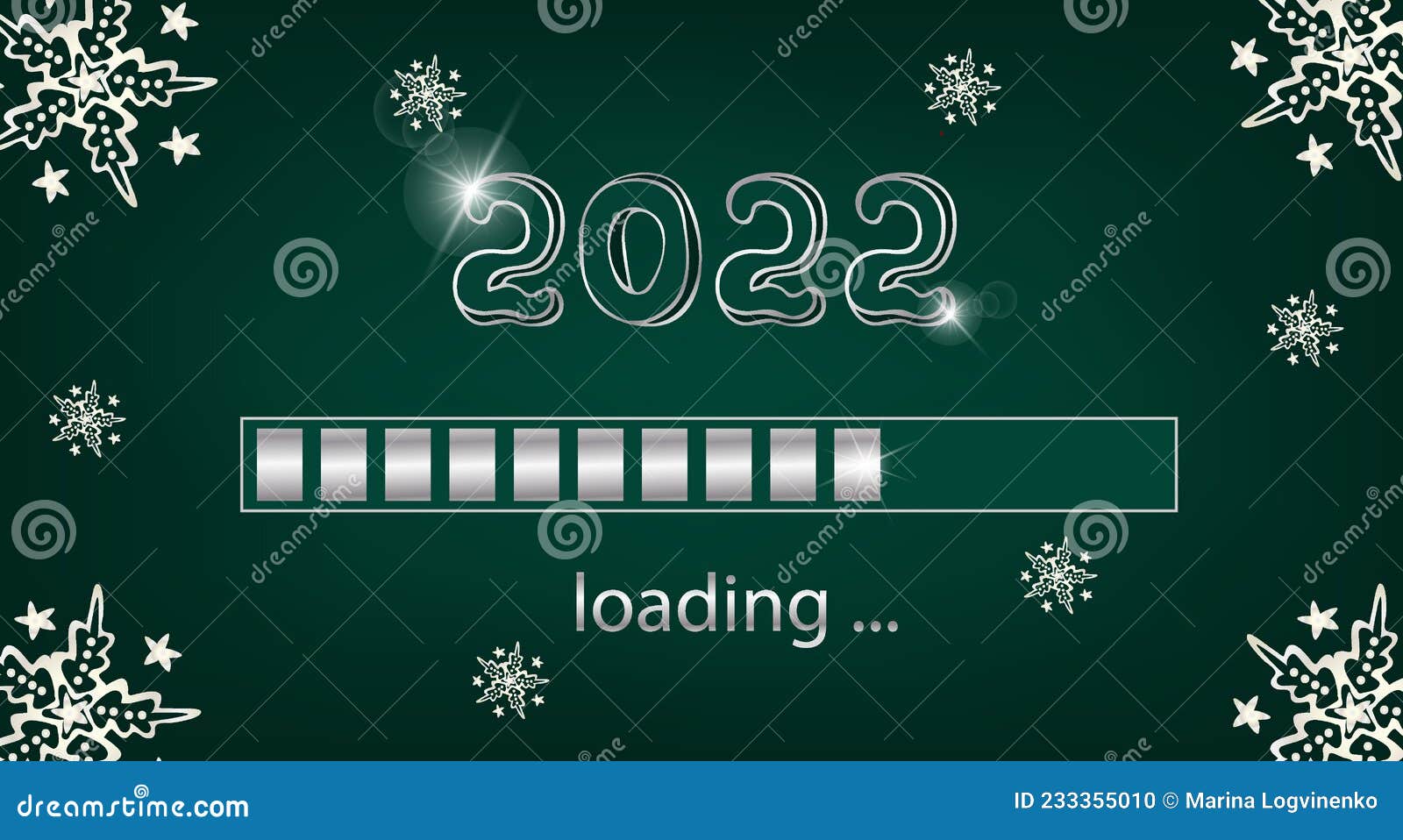 Loading Process Ahead of New Year 2022 Stock Vector - Illustration of ...