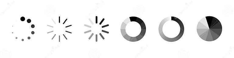 Loading Process Bar Vector Isolated Elements on White Backgroud. Vector ...