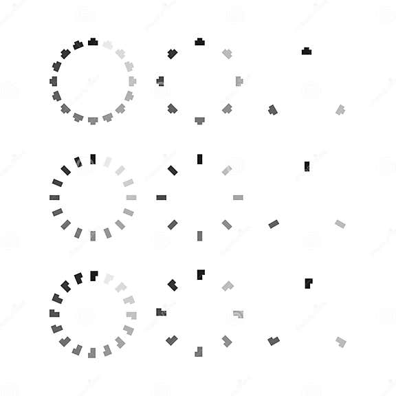 Loading Process Bar Vector Isolated Elements on White Backgroud. Stock ...