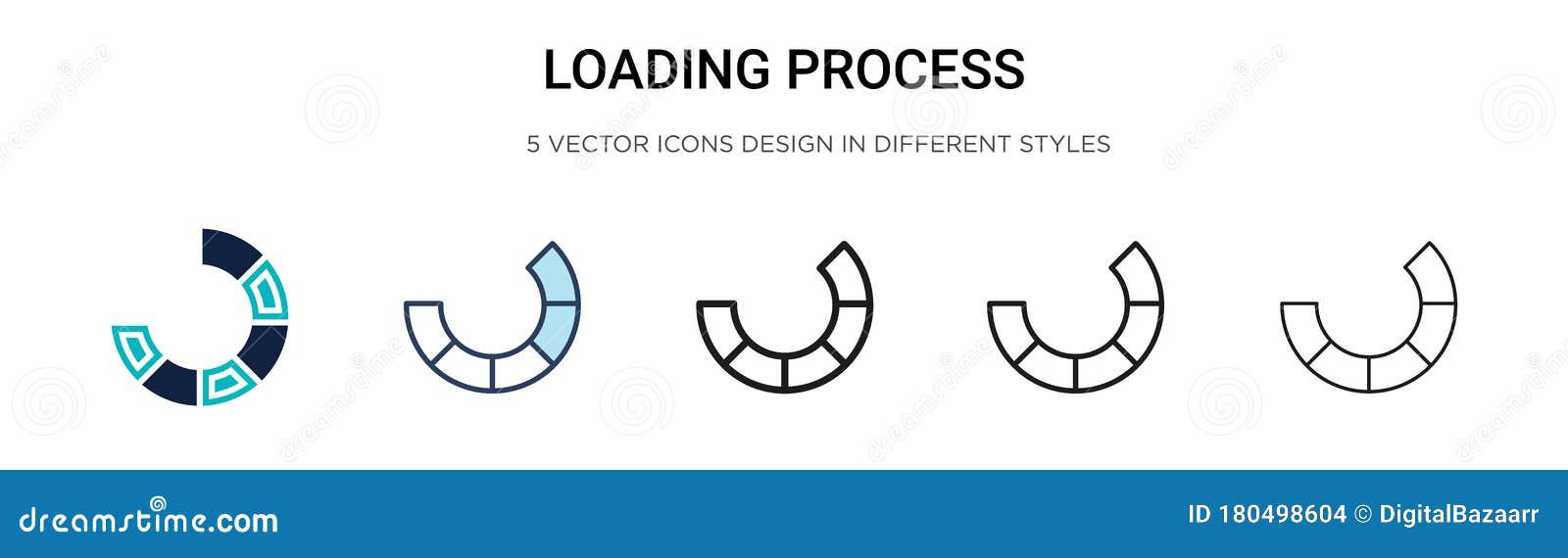 Loading Process Icon in Filled, Thin Line, Outline and Stroke Style ...