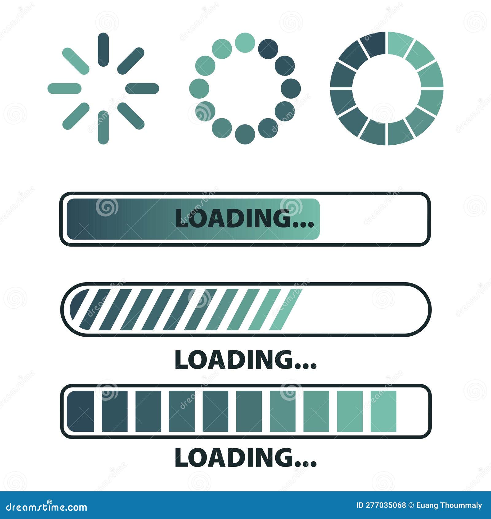 Loading Process Icon Loading Status Bar Round Buffer Download Progress