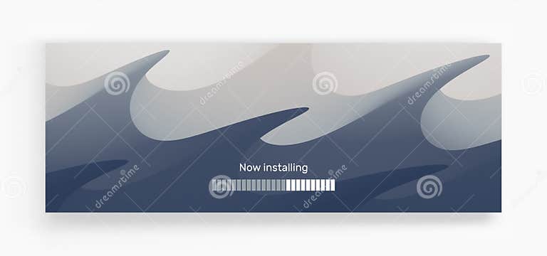 Loading Process Screen. Installing App or Software. Progress Loading Bar. Abstract Background ...