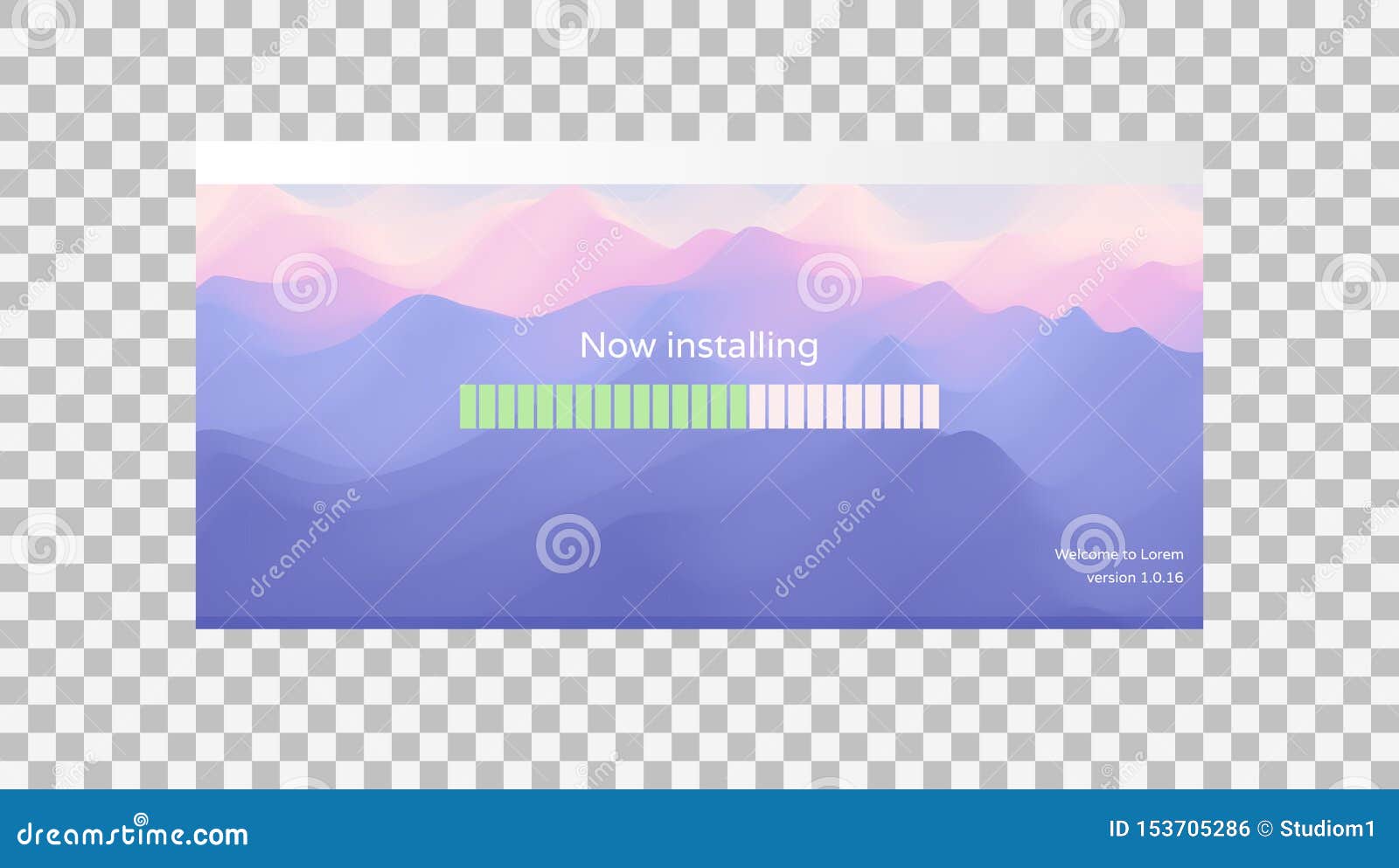 Loading Process Screen. Installing App or Software. Progress Loading ...