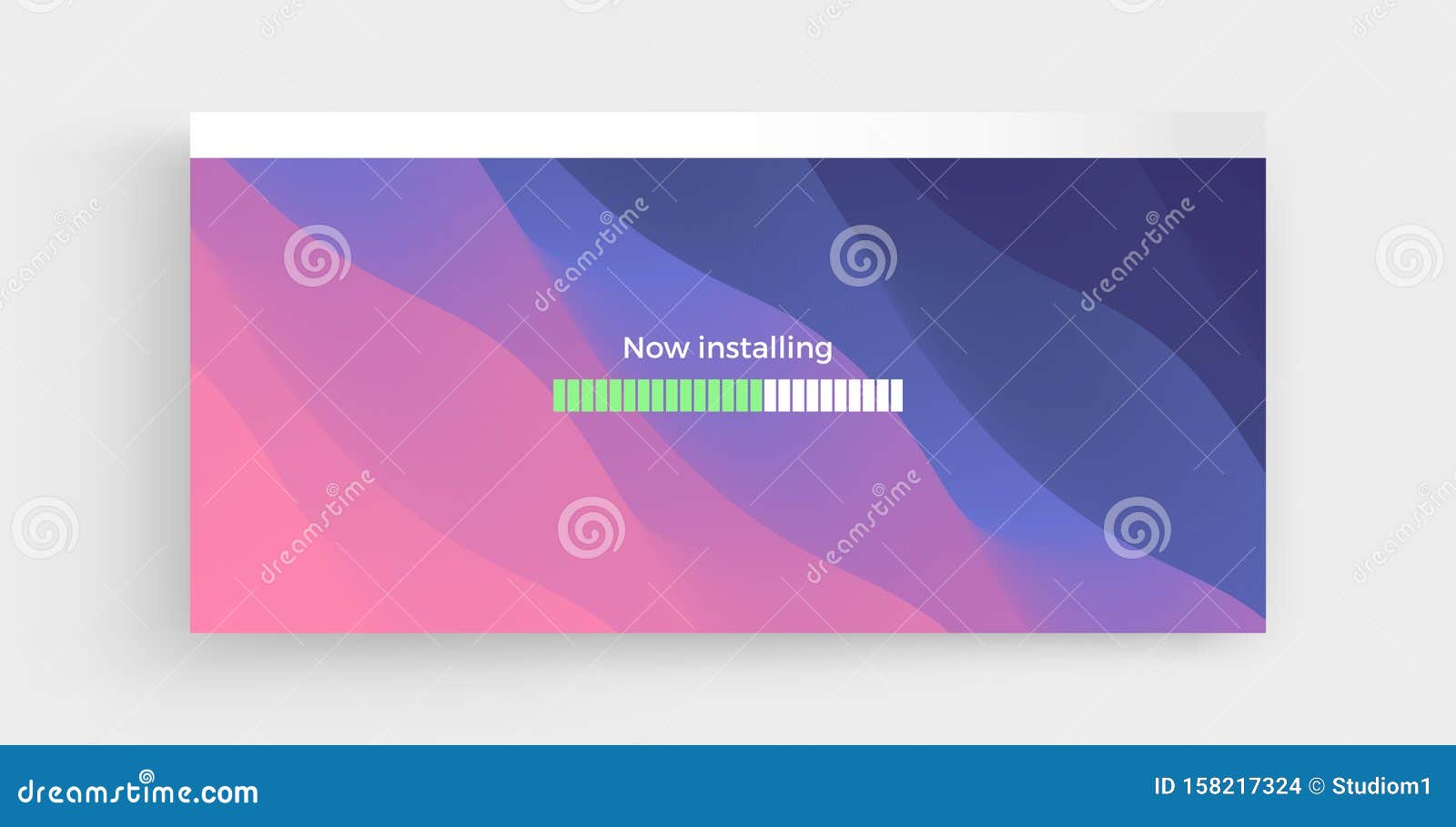 Loading Process Screen Installing App Or Software Progress Loading