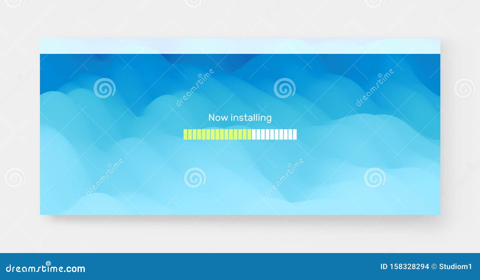 Loading Process Screen Installing App Or Software Progress Loading