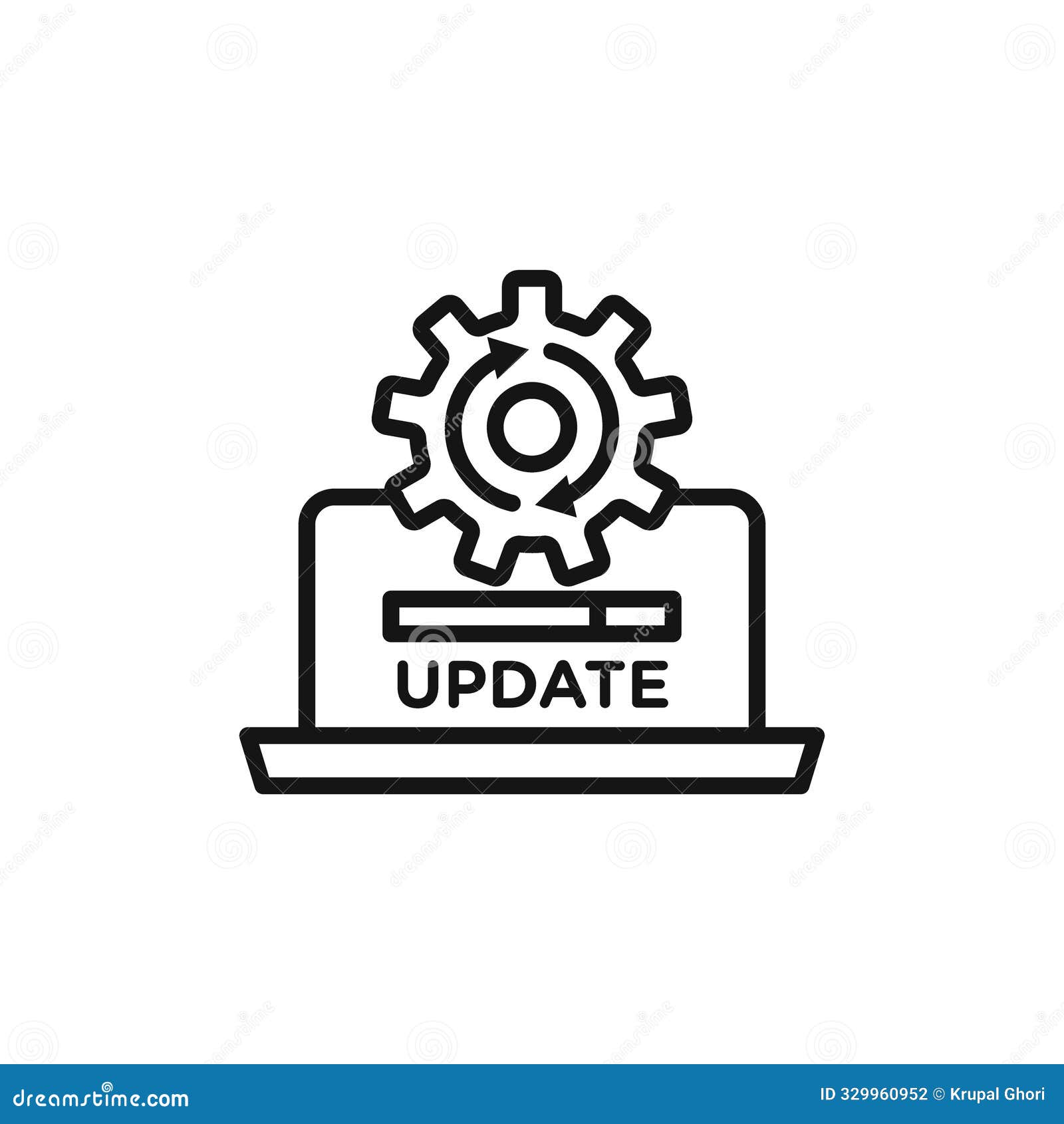 Loading Process Update Icon Logo Sign Vector Outline Stock Illustration ...
