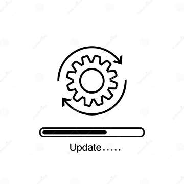 Loading Process. Update System Icon. Concept of Upgrade Application ...