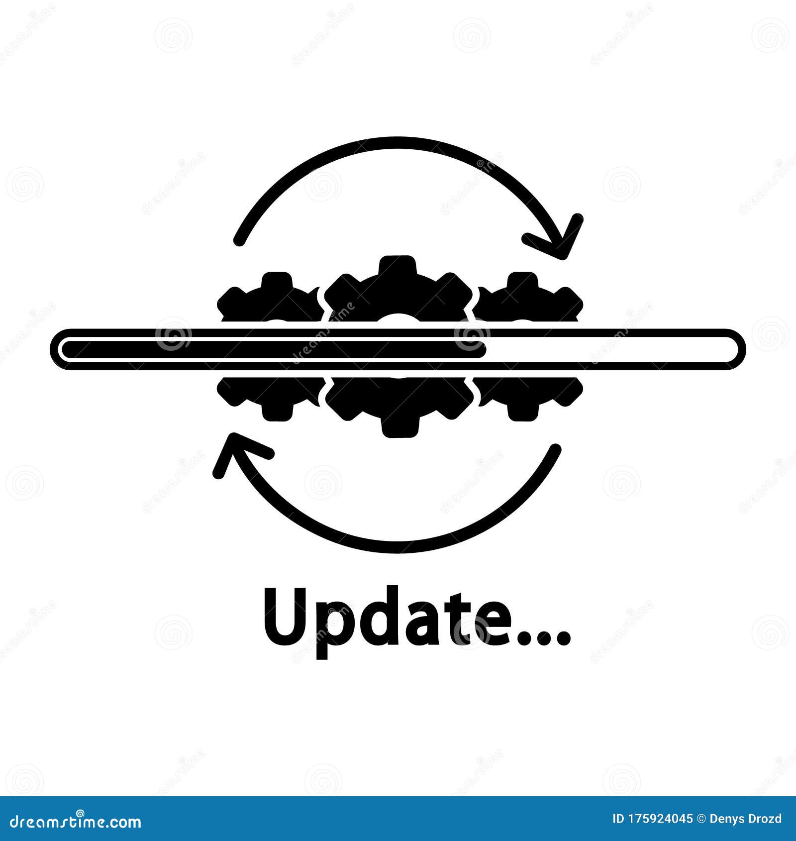 Loading Process. Update System Icon. Concept of Upgrade Application ...
