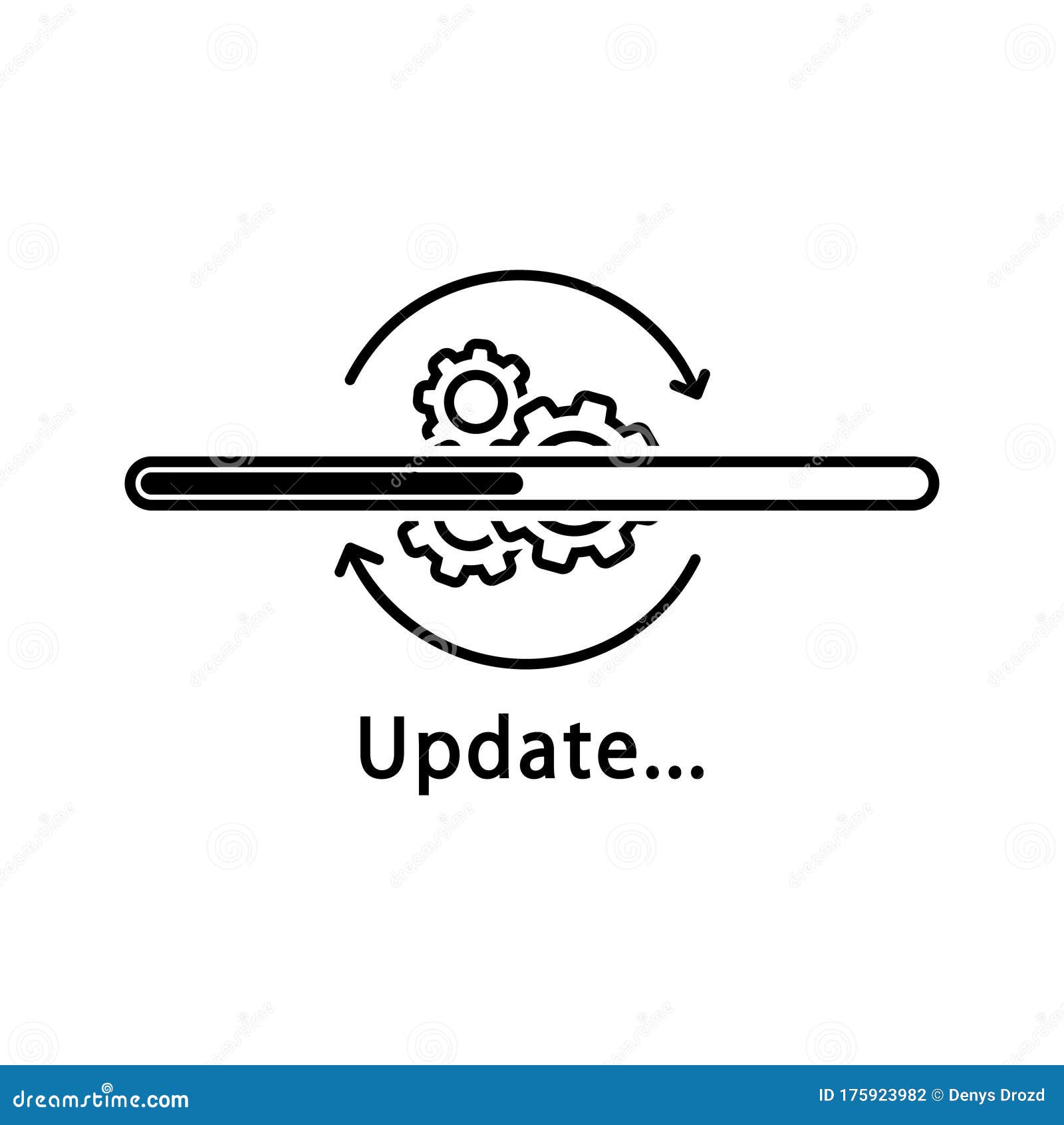 Loading Process Update System Icon Concept Of Upgrade Application