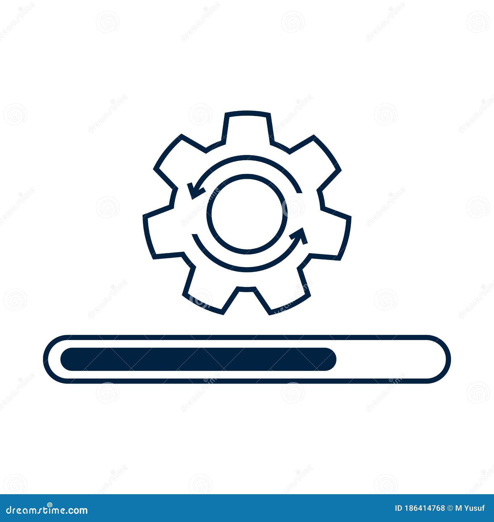 Loading Process. Update System Icon Stock Vector - Illustration of ... Loading Process. Update System Icon Stock Vector - Illustration of ...