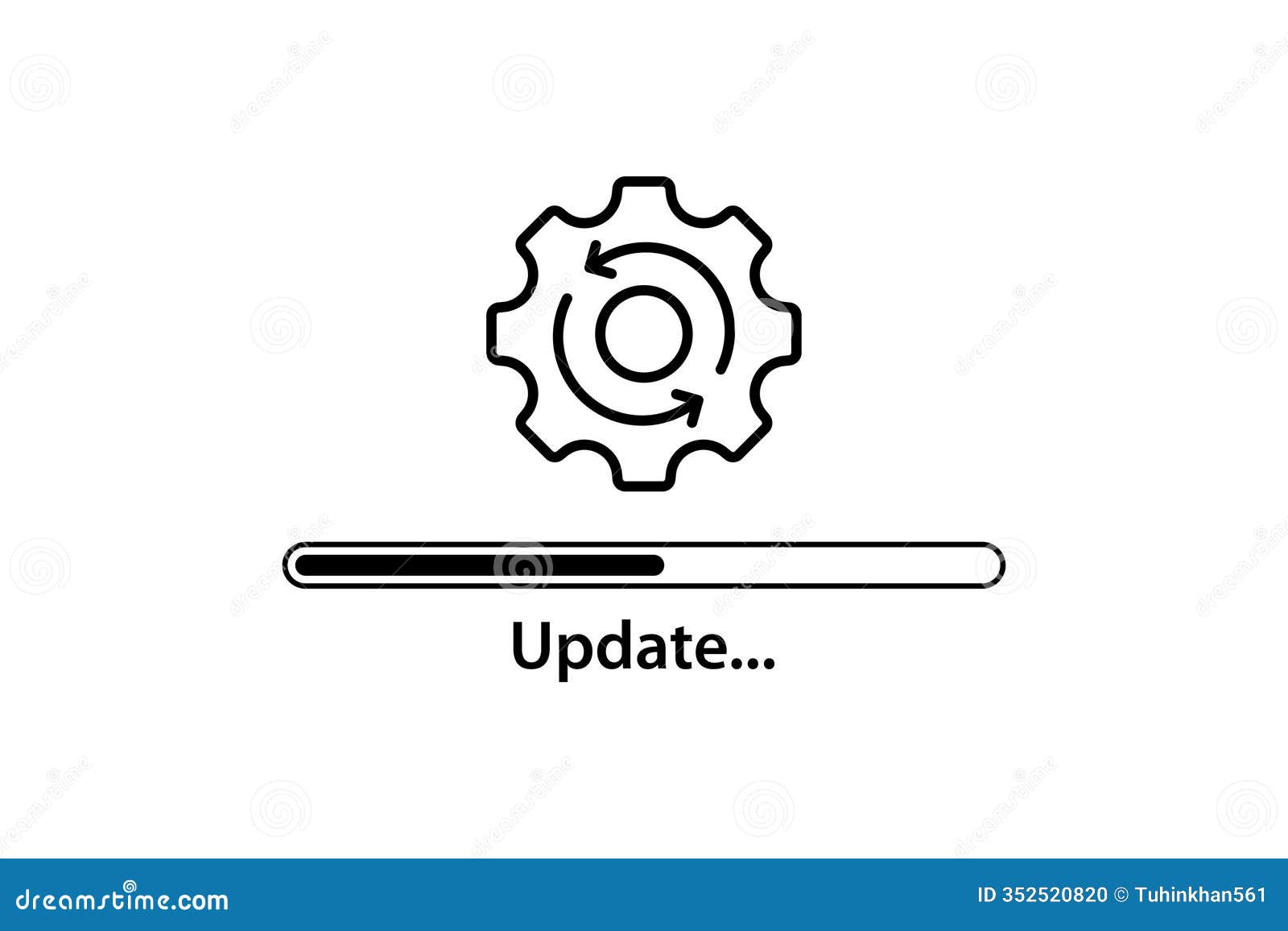 Loading Process. Update System Icon. Update Status Symbol Stock ...