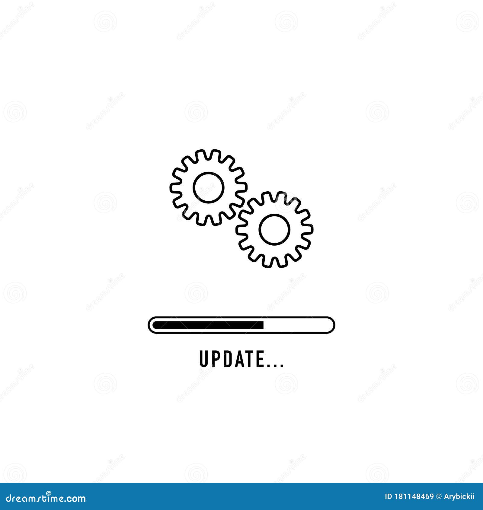 Loading Process. Update System Icon. Vector Stock Vector - Illustration ...