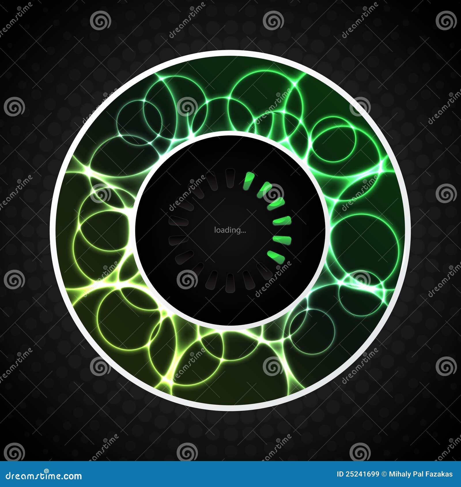 Loading Progress with Abstract Background Stock Vector - Illustration ...