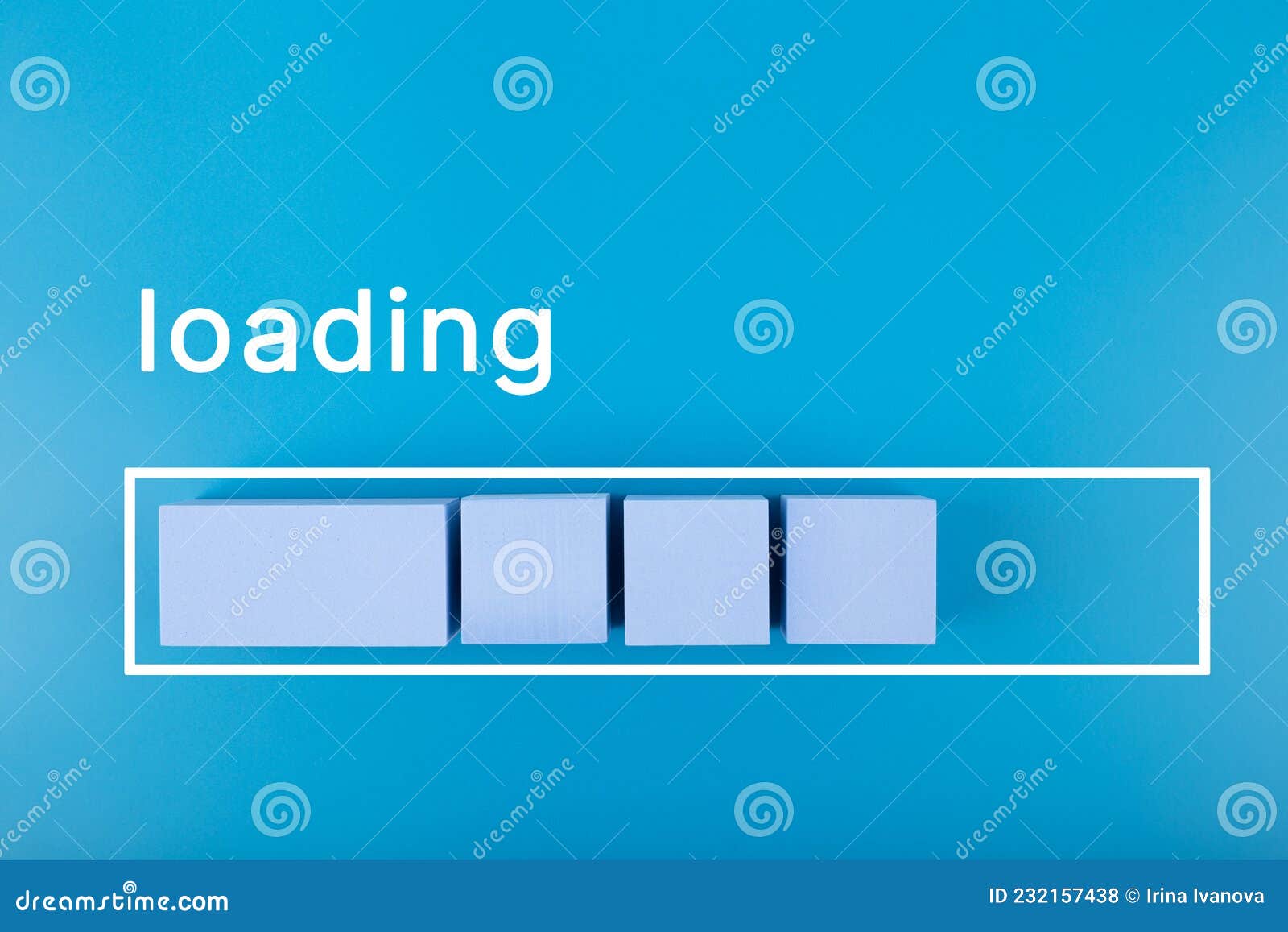 Loading Progress Bar in Blue Colors. Minimal Concept of Loading Status ...