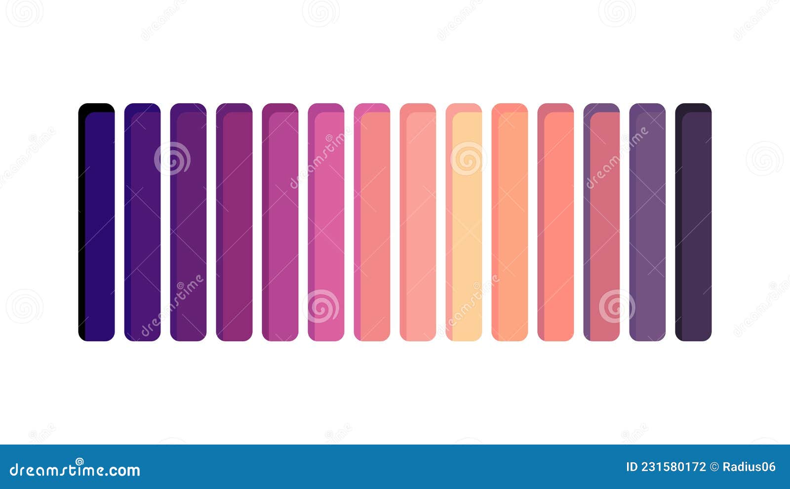 Loading or Progress Bar with Gradient Scale Stock Vector - Illustration ...