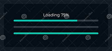 Loading Progress Bar UI Element Template Stock Vector - Illustration of ...