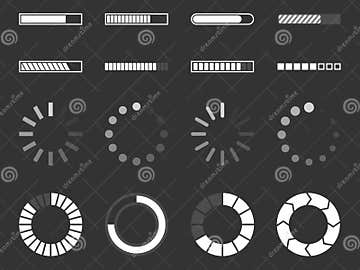 Loading progress signs stock vector. Illustration of digital - 111560846