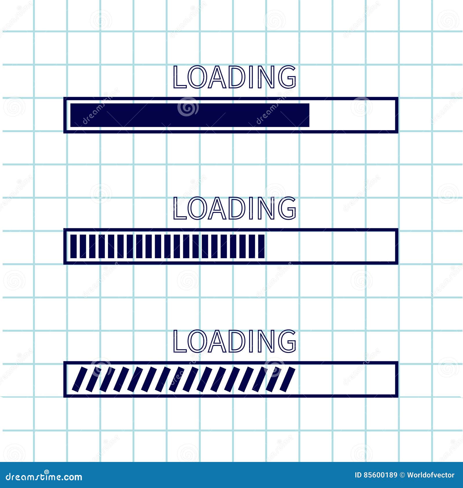 Progress Status Bar Icon. Love Loading Collection. White Heart. Cartoon ...