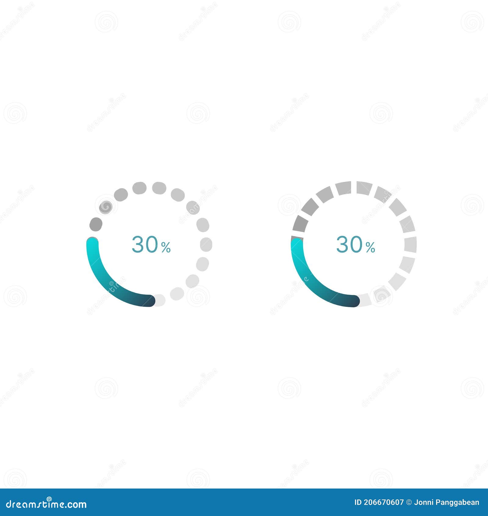 Loading Progress User Interface Elements for Mobile App. UI Icons ...
