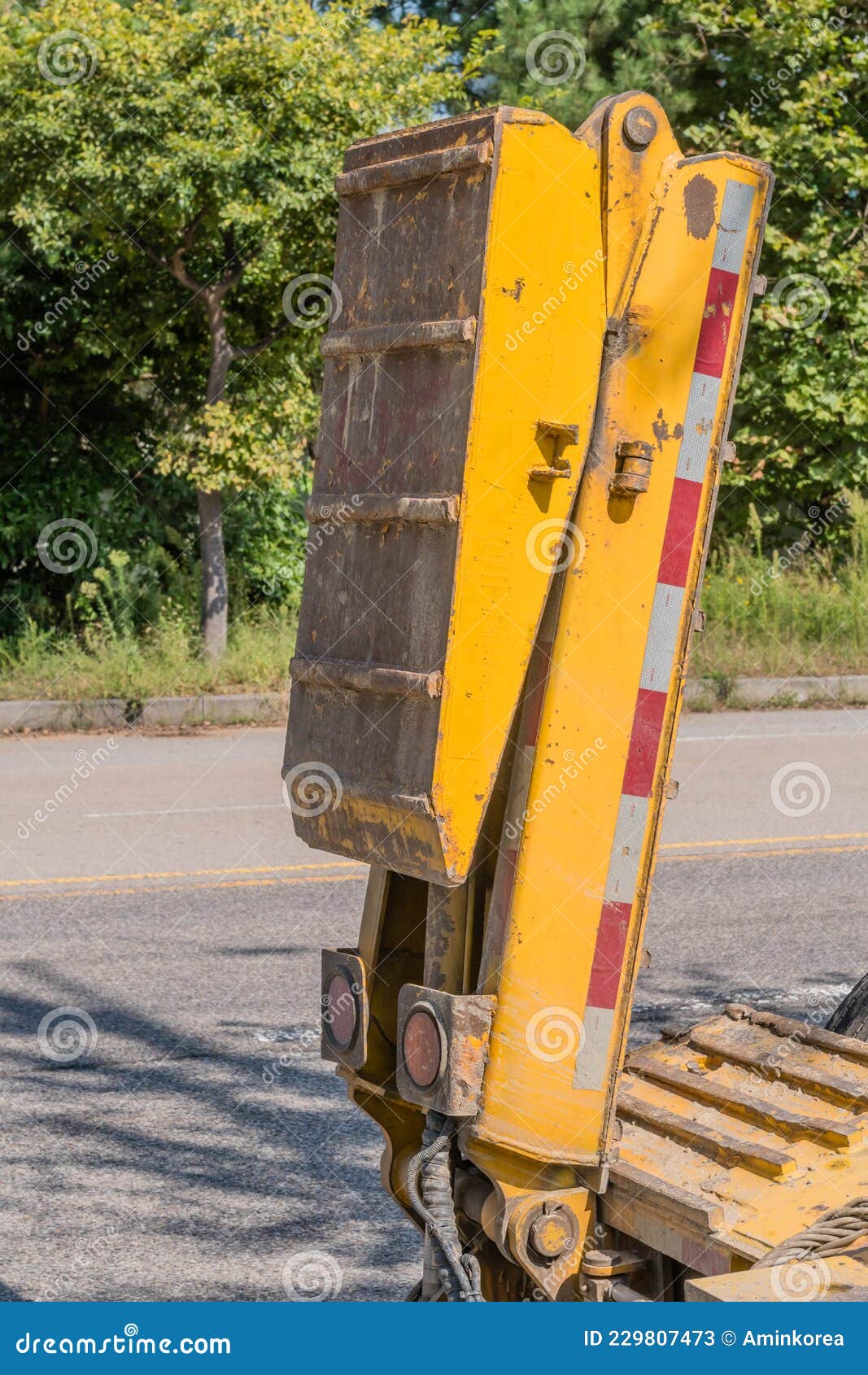 Loading Ramp on Trailer Used for Hauling Heavy Equipment Stock Image ...