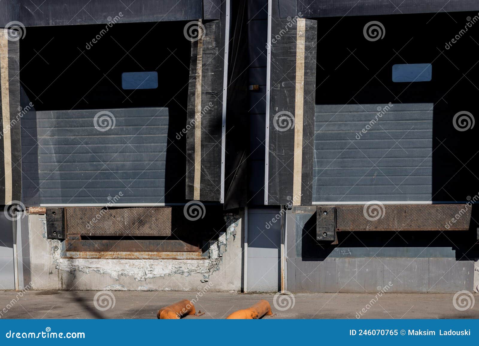 Loading Ramps of a Warehouse Stock Image - Image of commercial, outdoor ...