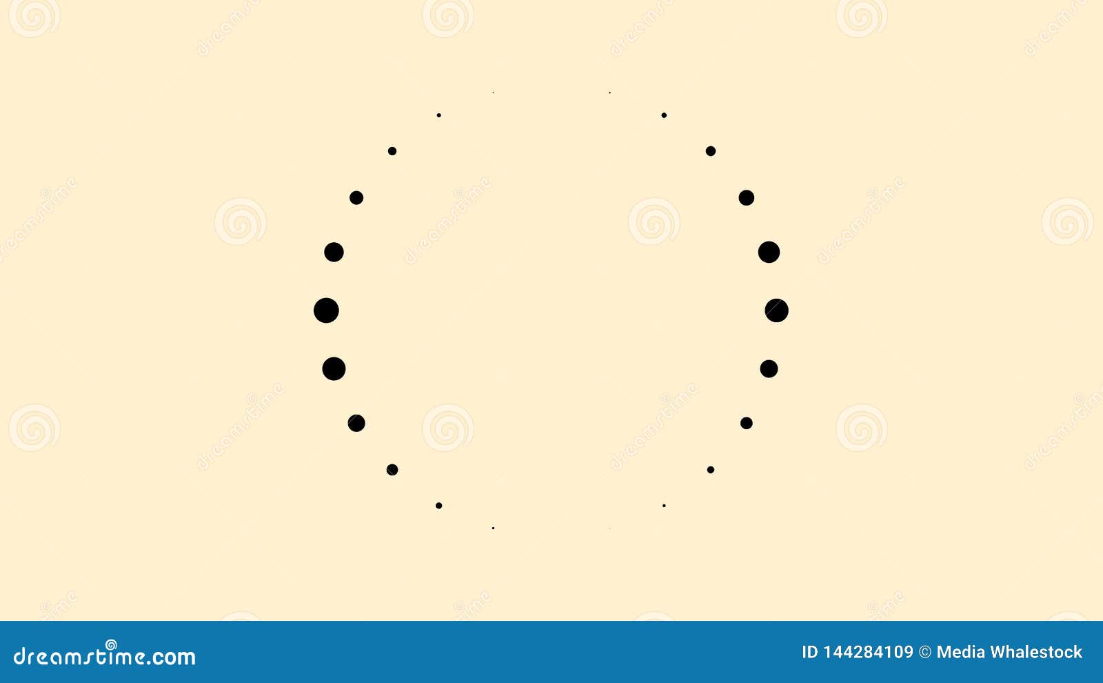 Loading Round Icon on Light Beige Background with Blinking Black ...