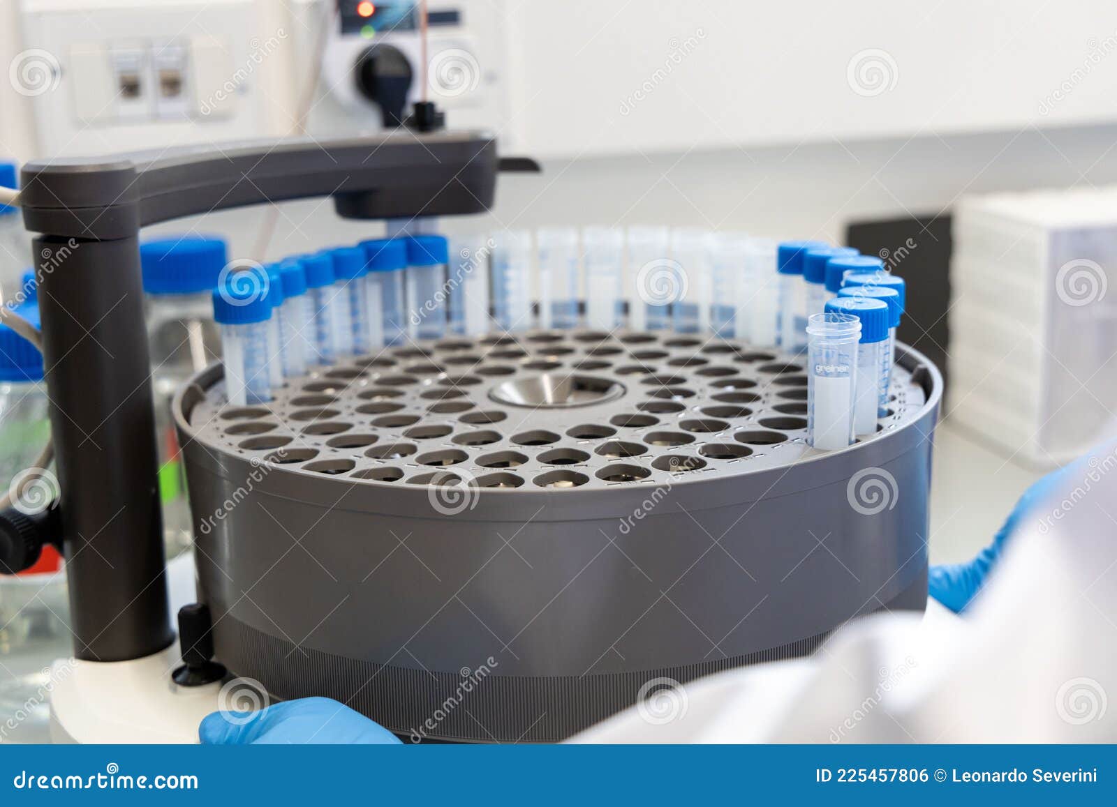 Loading a Sample To Centrifuge Machine in the Medical Laboratory Stock ...