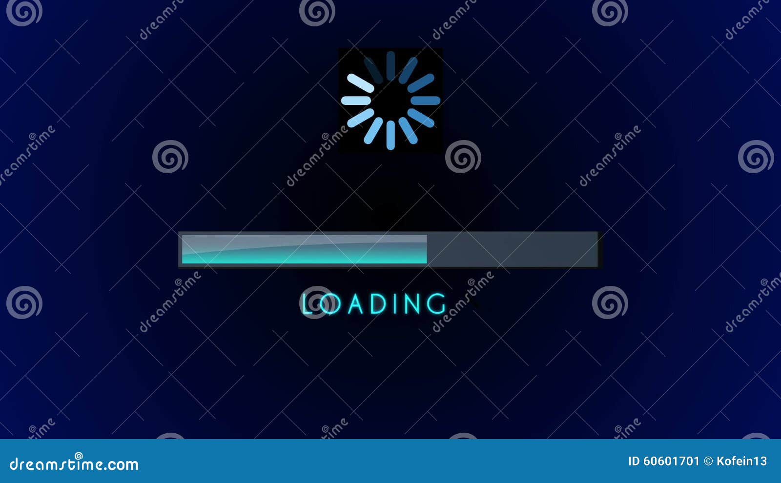 Loading Screen Bar Blue stock video. Video of blue, black - 60601701
