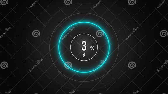Loading screen at 3 . stock illustration. Illustration of charge ...