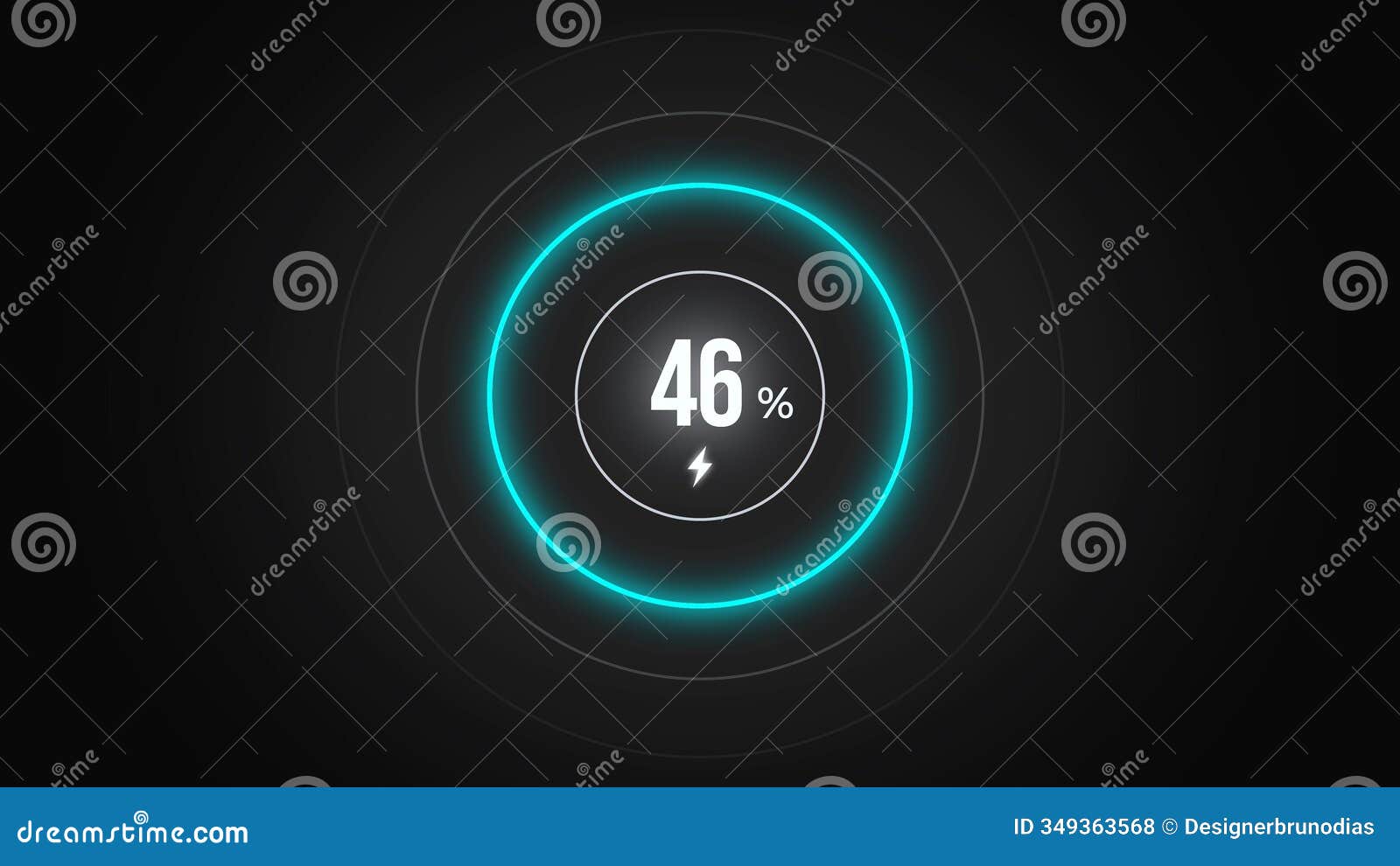 Loading screen at 46 . stock illustration. Illustration of 46percent ...