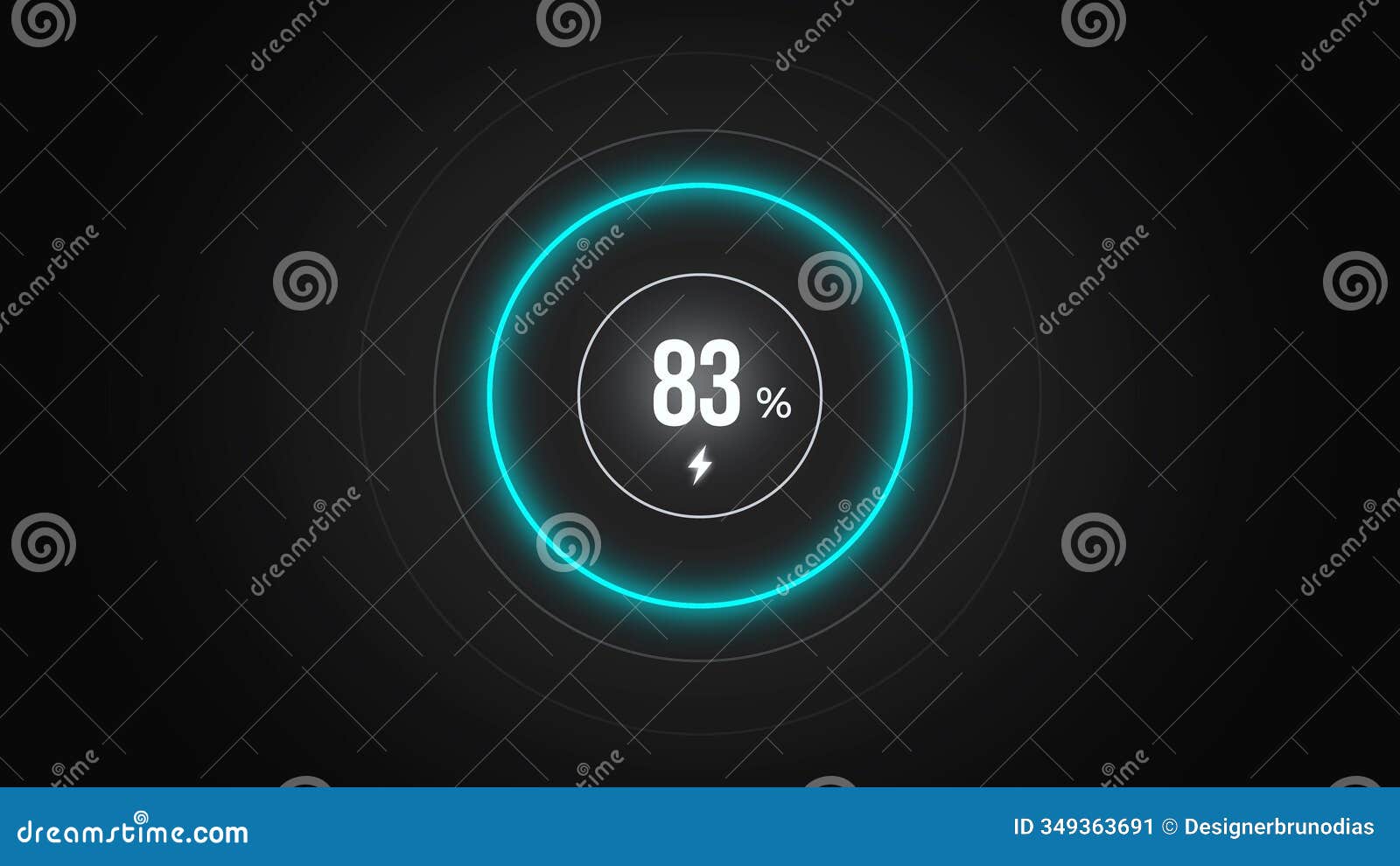 Loading screen at 83 . stock illustration. Illustration of level ...