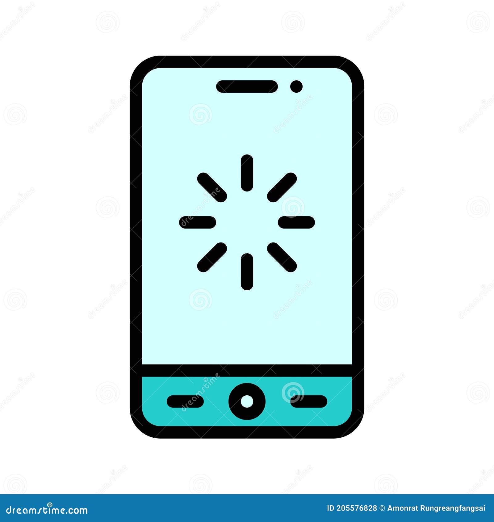 Loading Screen Icon, Mobile Application Vector Illustration Stock ...
