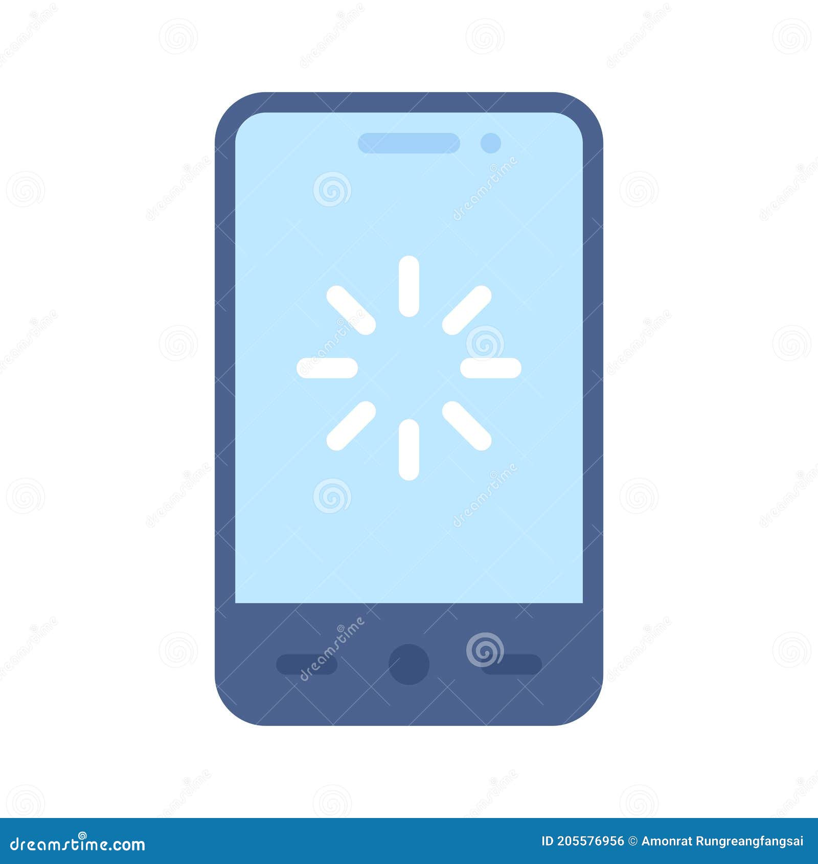 Loading Screen Icon, Mobile Application Vector Illustration Stock ...