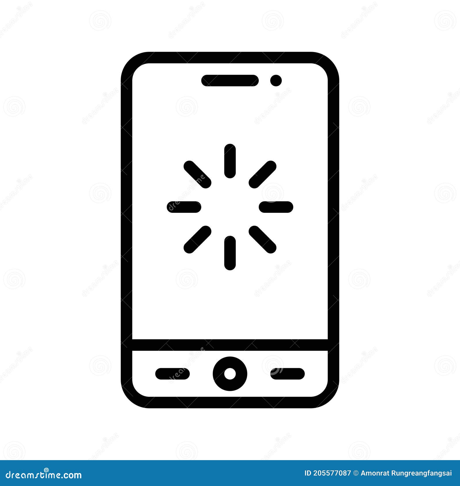 Loading Screen Icon, Mobile Application Vector Illustration Stock ...