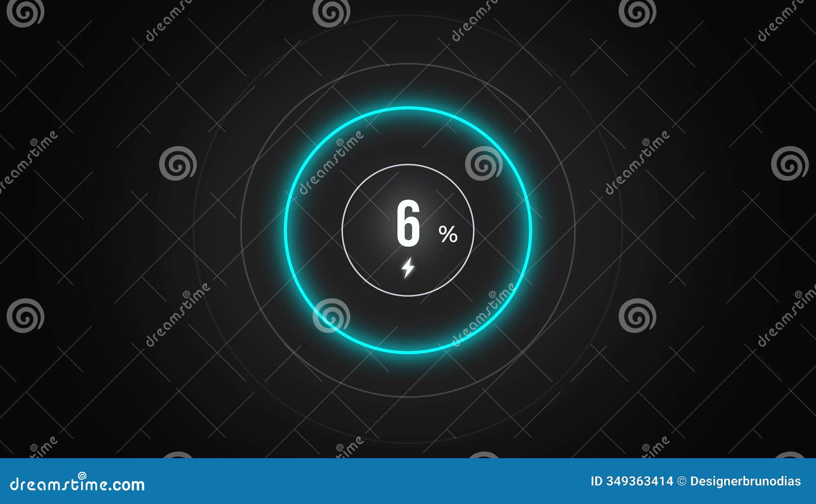 Loading screen at 6 . stock illustration. Illustration of charging ...